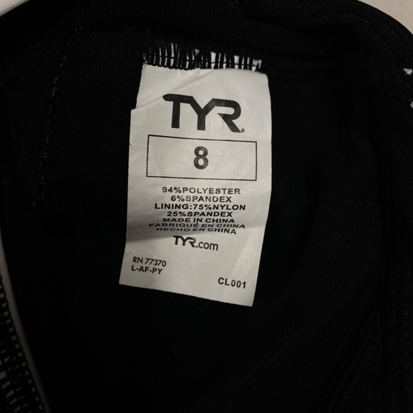 TYR | Swim | Tyr Solid Square Neck Contrfit Black One Piece 8 | Poshmark